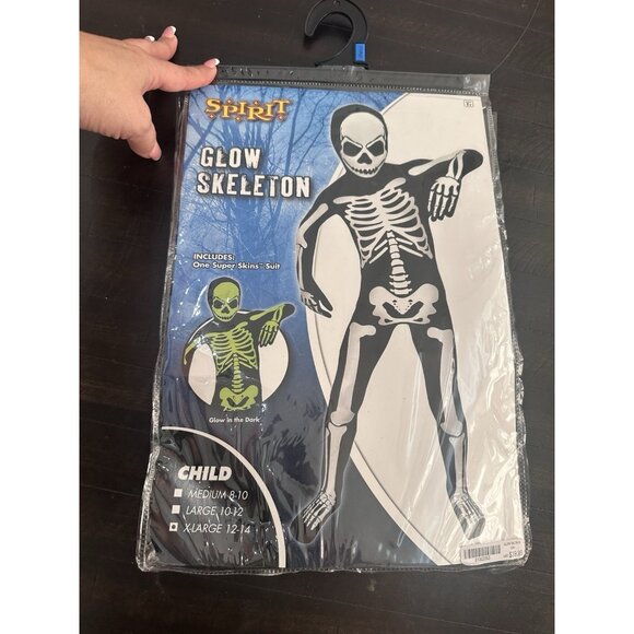 Spirit | Costumes | Spirit Halloween Glow Skeleton Skins Suit Kids Size ...